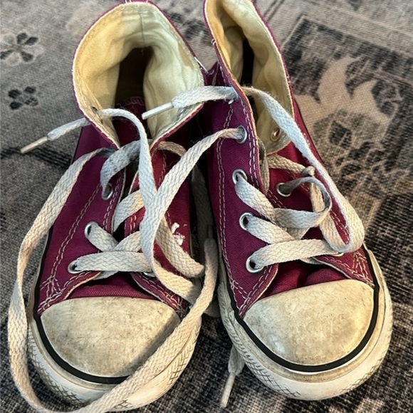 Converse | Shoes | Converse All Stars Sz Purple Magenta High Tops ...